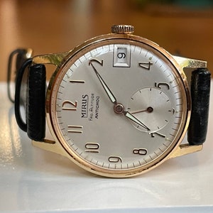 Stunning 1960 Vintage Swiss Ladies Wristwatch Mirus Golden Color Case ...