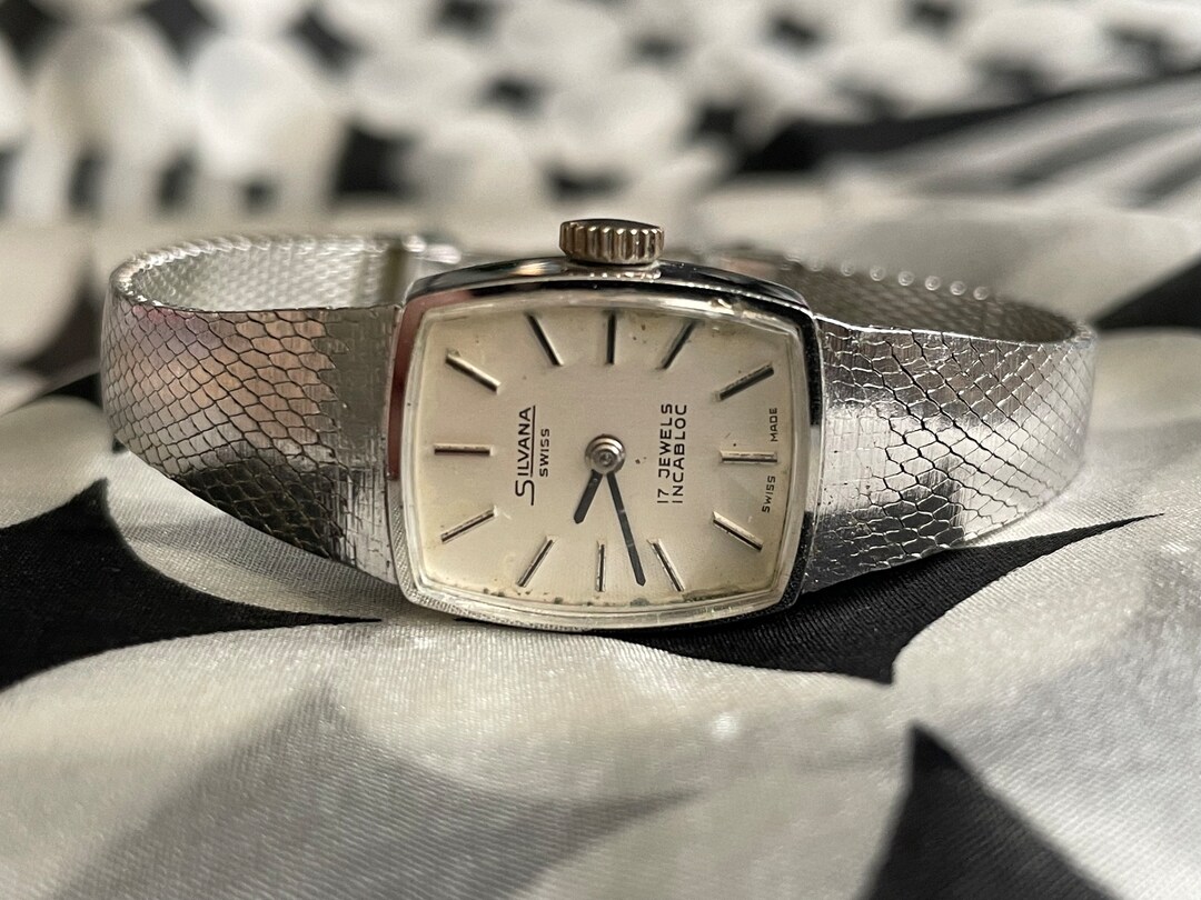 Stunning 1960 Vintage Swiss Ladies Dress Wristwatch Silvana Silver ...