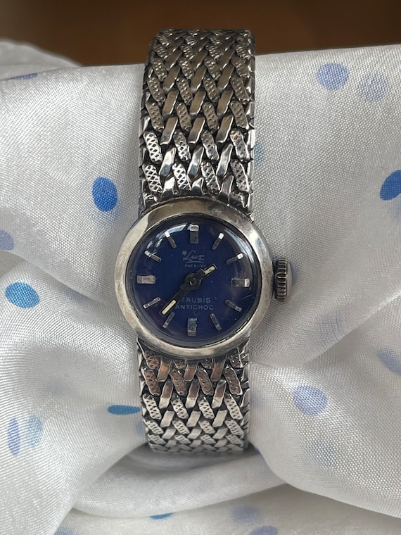 Stunning 1960 Vintage Swiss ladies watch Luz silver c… - Gem