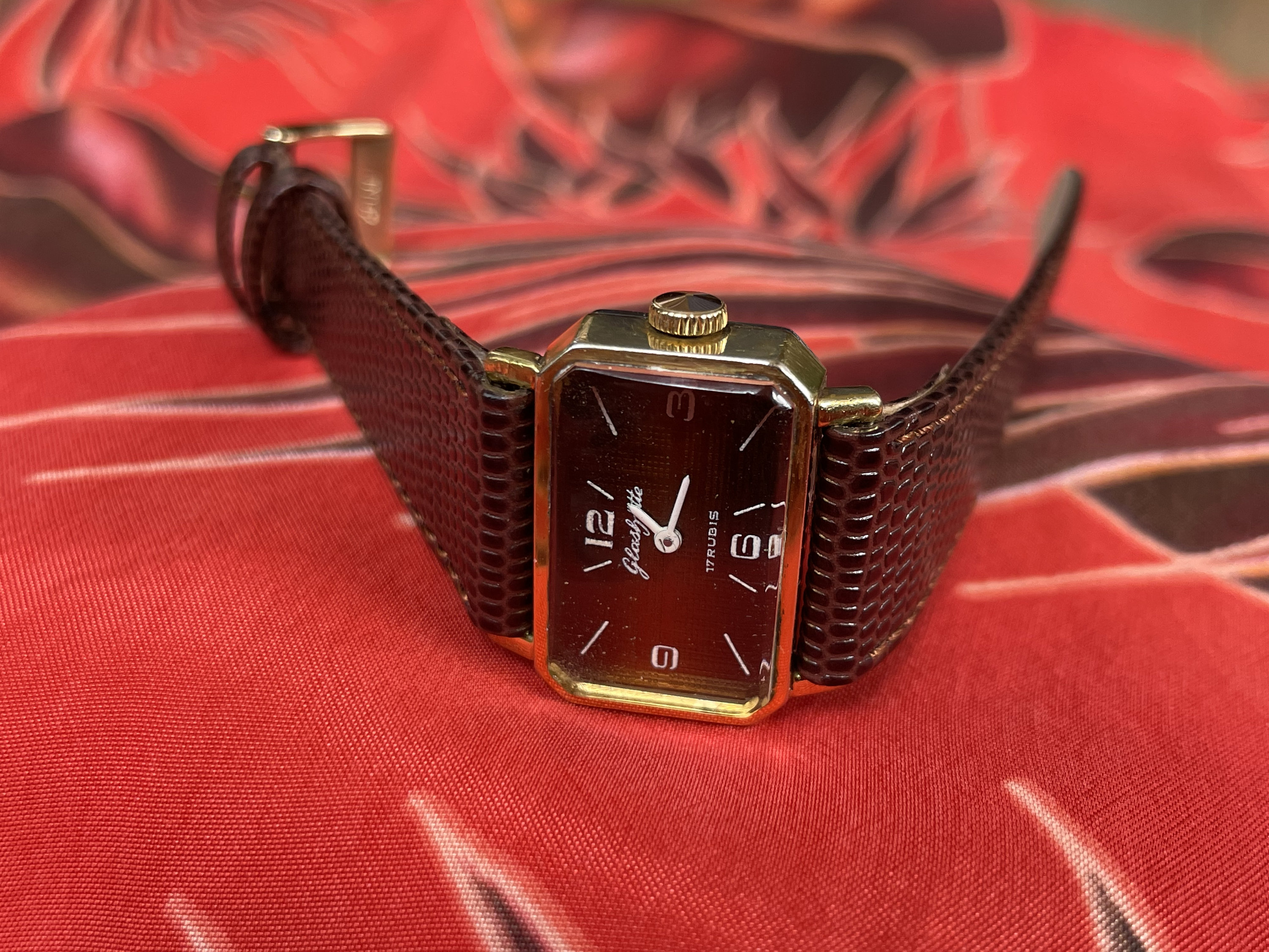 Chic 1960 Vintage German Gold Plated Ladies Wristwatch Glashutte ...