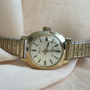 Elegant 1960 Vintage German 17 Jewels Ladies Wristwatch Osco Golden ...