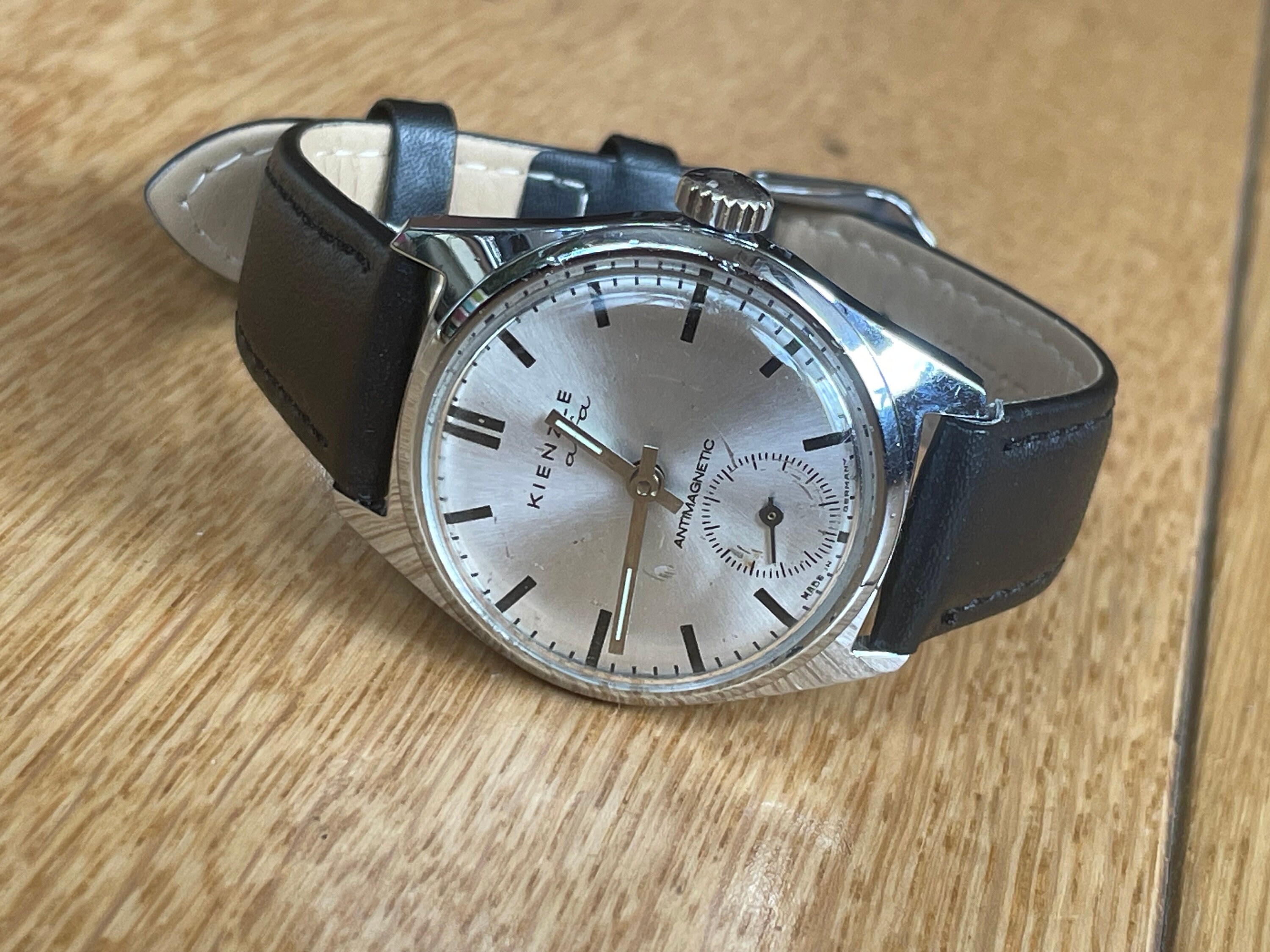 1960 German Vintage Mechanical Men's Wristwatch Kienzle Alfa Silver ...
