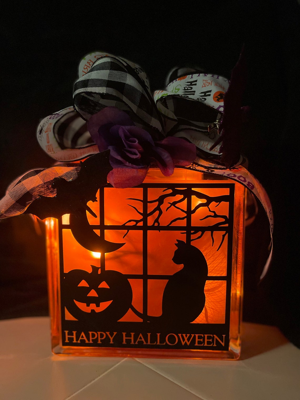 Lighted Glass Block - Etsy