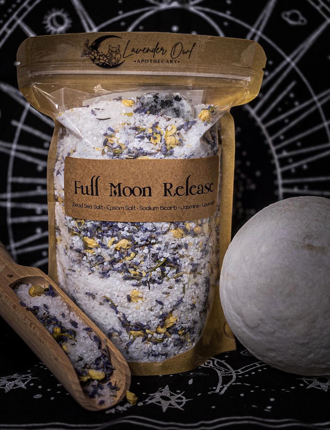 Full Moon Release Detox Bath Soak/full Moon Bath Salt/ritual Bath/full ...