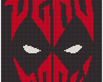 Deadpool Corner to Corner C2C Crochet Blanket Pattern - Etsy