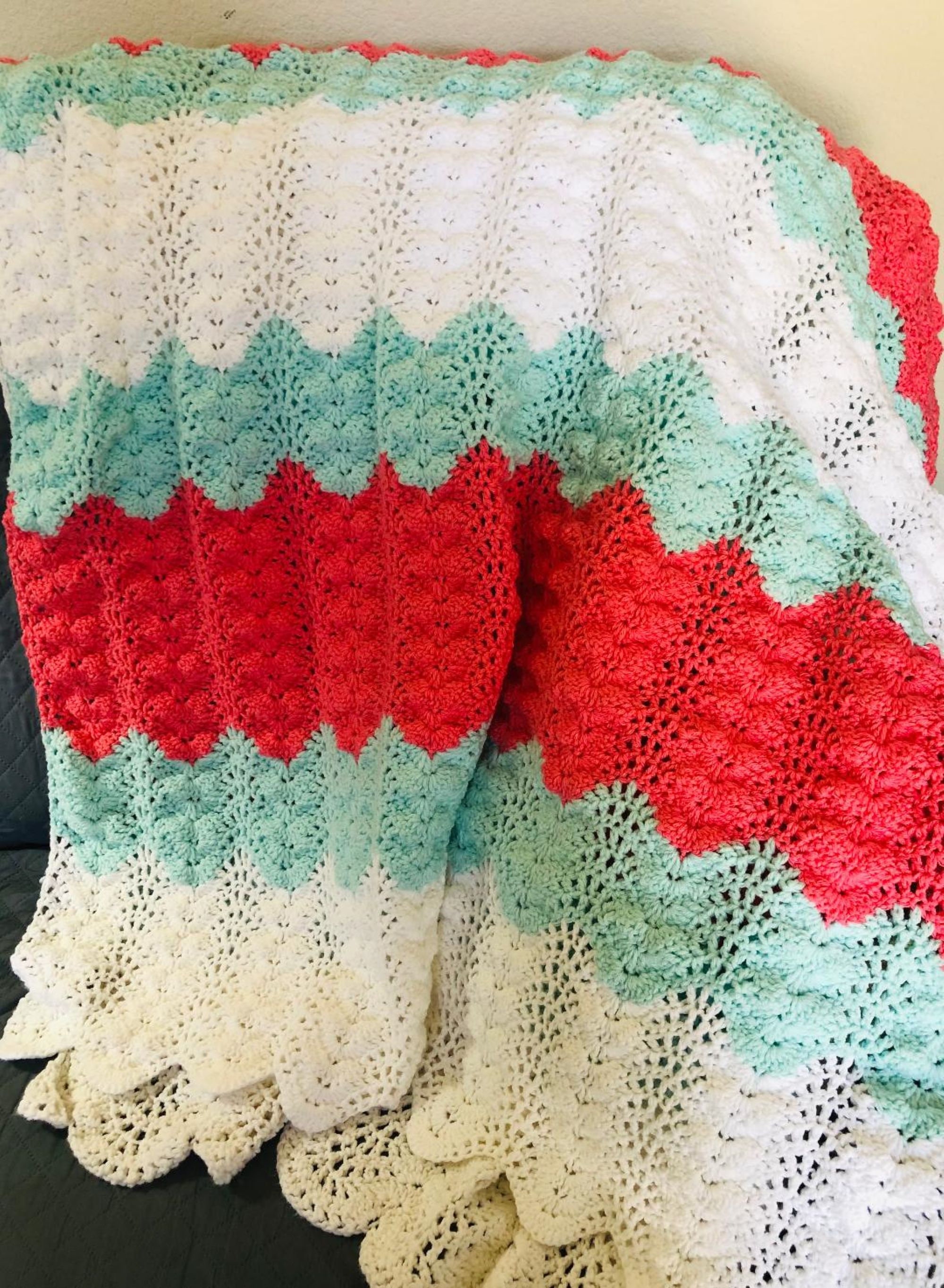 Hand Crocheted Waves of Colors Afghan - Etsy