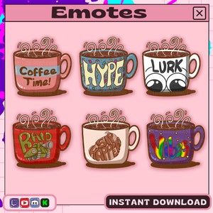 Coffee Streamer Bundle | Coffee Streaming Graphic |twitch Graphics ...