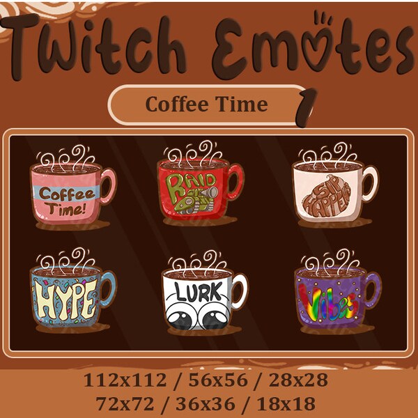 Coffee Twitch Emote - Etsy