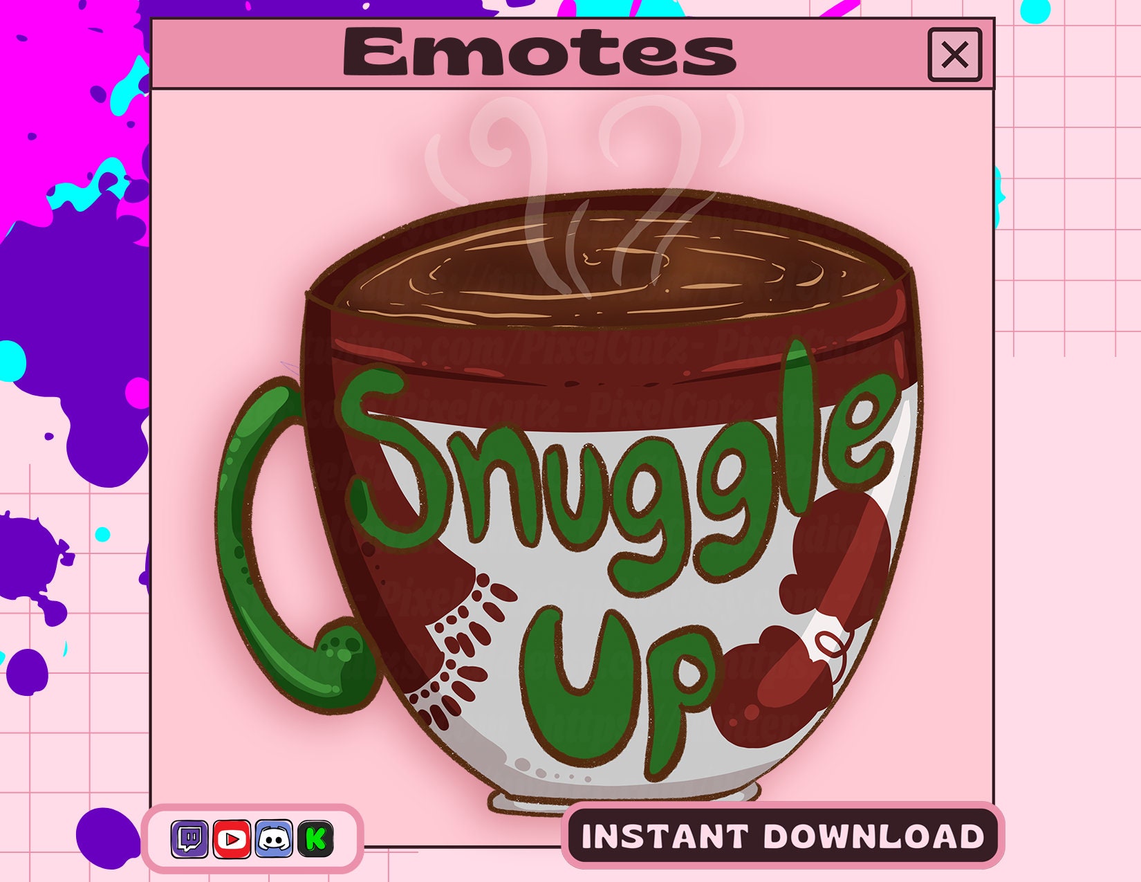 Christmas Coffee Cup Emotes for Twitch, Kick, Youtube, and Discord - Etsy