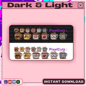 Cute and Cozy Coffee Time Emotes for Twitch, Discord, Kick, and Youtube ...