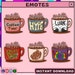 Cute and Cozy Coffee Time Emotes for Twitch, Discord, Kick, and Youtube ...