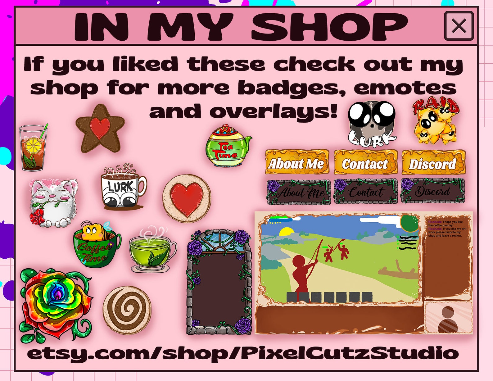 Cottage Core Magic: Whimsical Mushroom Emotes for Twitch - Etsy