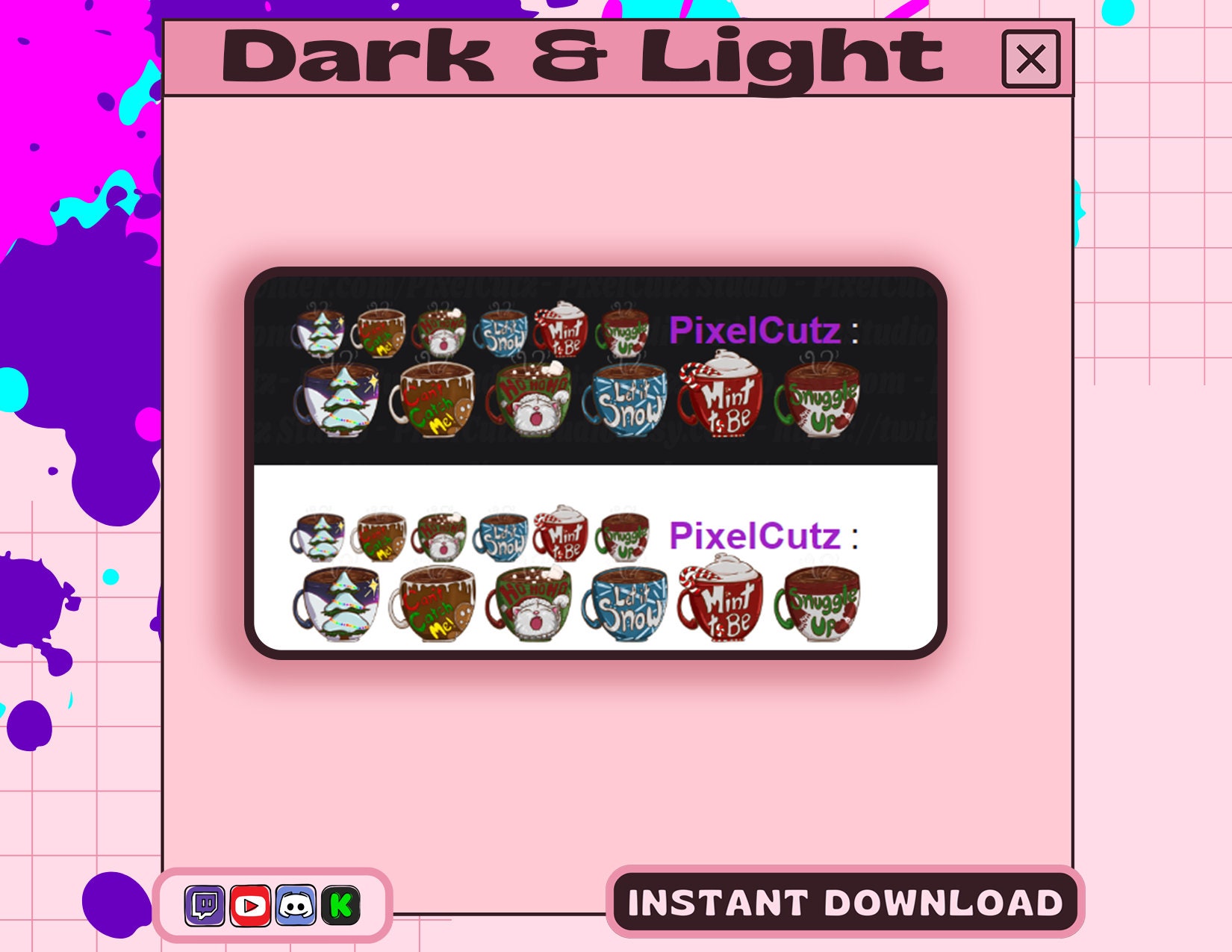 Christmas Coffee Cup Emotes for Twitch, Kick, Youtube, and Discord - Etsy