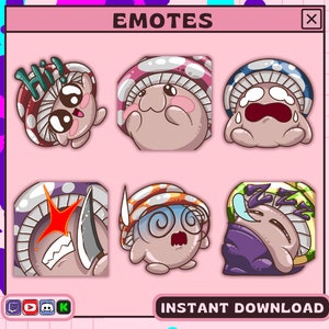Cottage Core Cute Mushroom Emote Pack for Twitch, Kick, Youtube, and ...