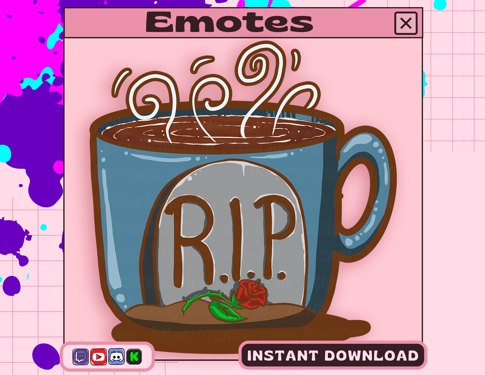 Cute and Cozy Coffee Time Emotes for Twitch, Discord, Kick, and Youtube ...