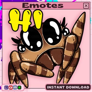 Cute Spider Emotes for Twitch, Kick, Youtube, and Discord | Adorable ...