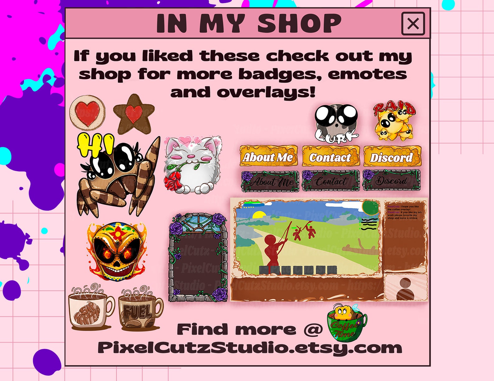 Coffee Streamer Bundle | Coffee Streaming Graphic |twitch Graphics ...