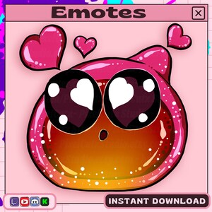 Cute Slime Emotes for Twitch, Kick, Youtube, and Discord - Etsy