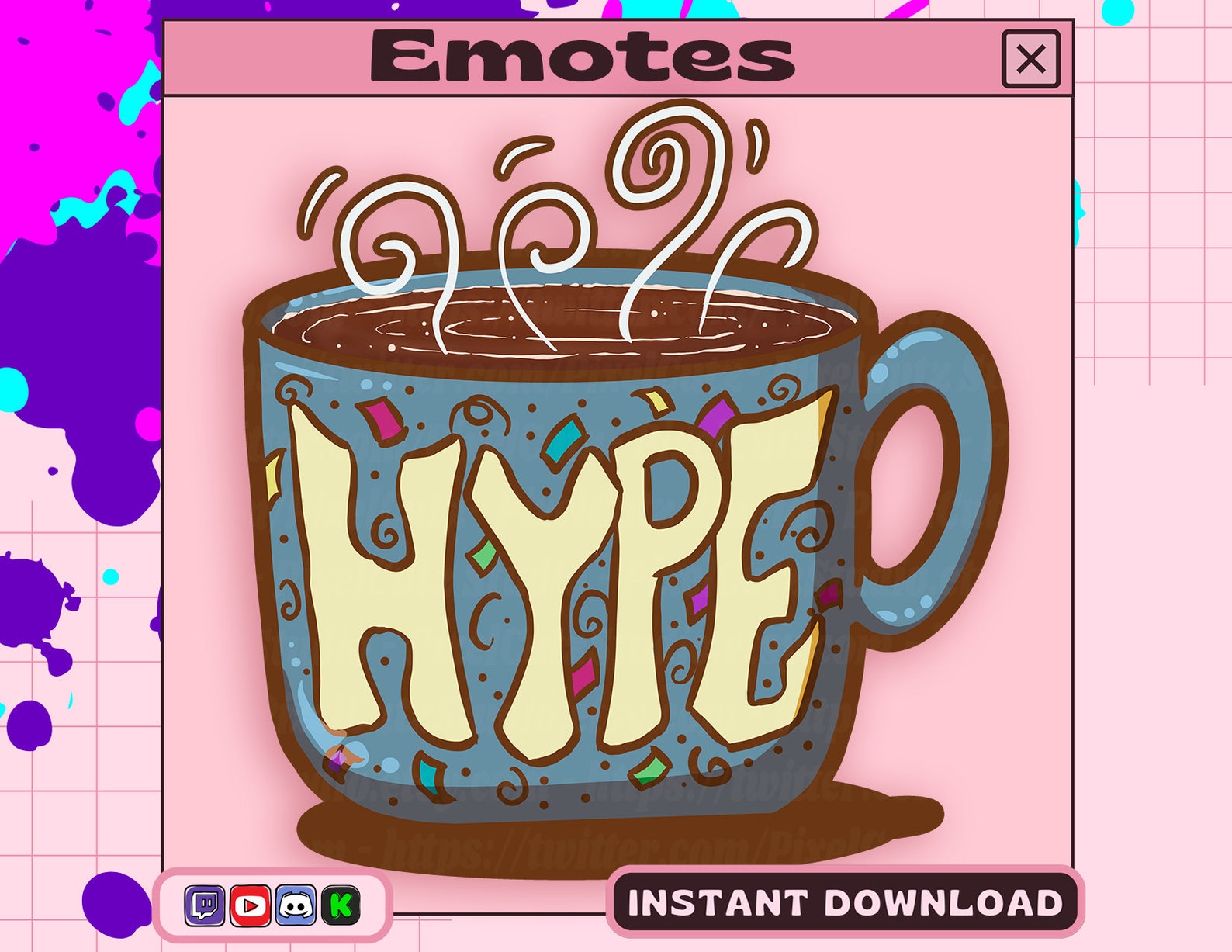 Cute and Cozy Coffee Time Emotes for Twitch, Discord, Kick, and Youtube ...