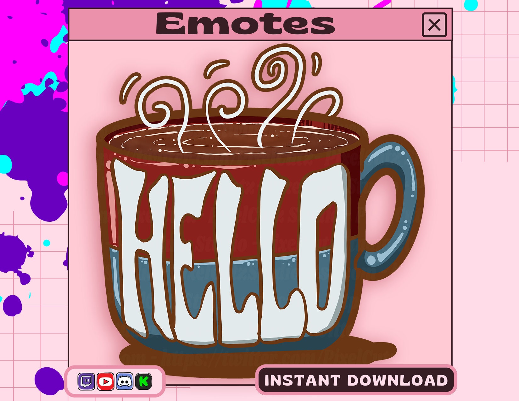 Cute and Cozy Coffee Time Emotes for Twitch, Discord, Kick, and Youtube ...