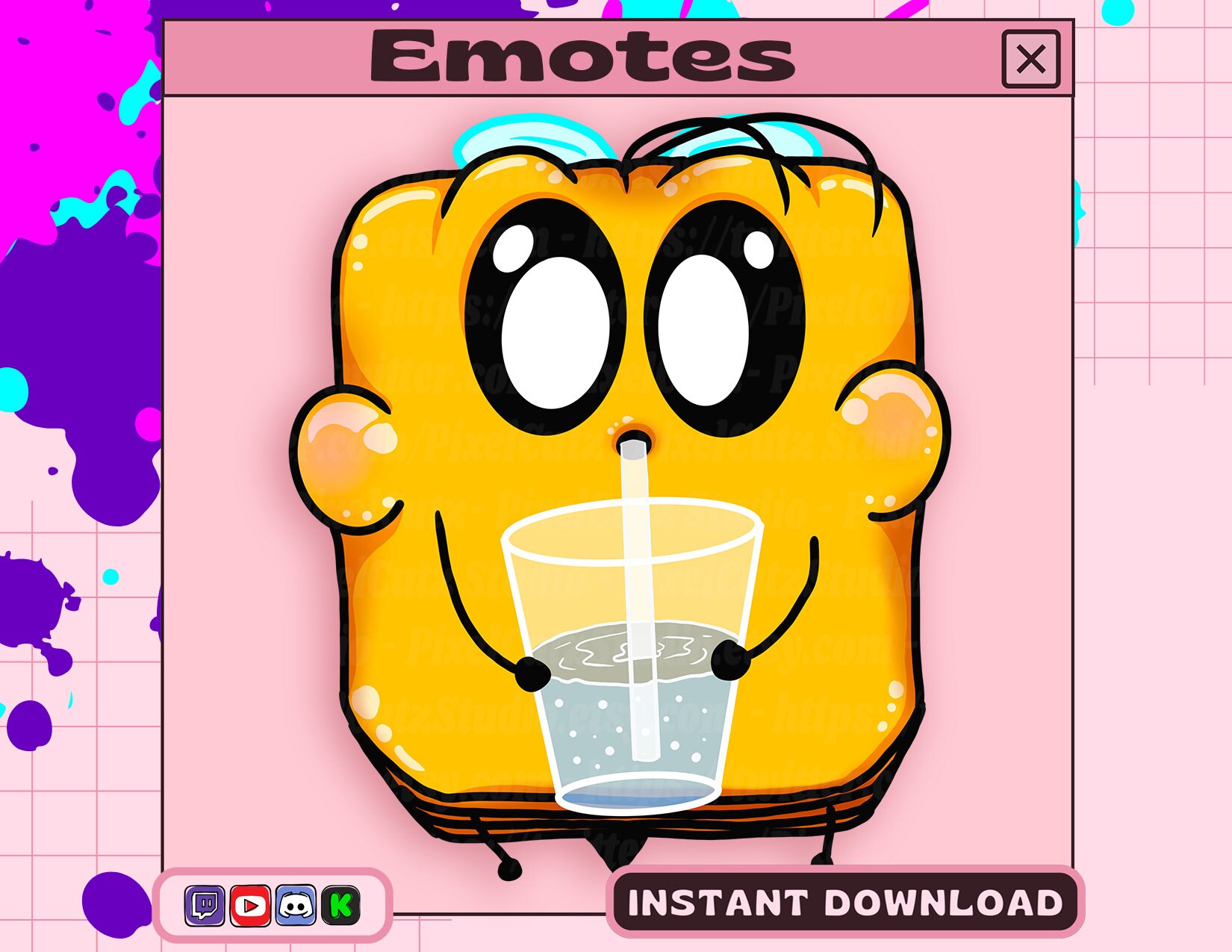 Honey Bee Emote, Twitch Emote, Discord Emote, Youtube Emote, Cute Honey ...