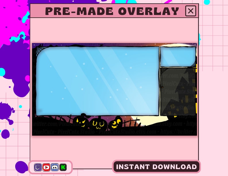 Halloween Pre-made Overlays for Twitch, Kick, Youtube, and Discord - Etsy