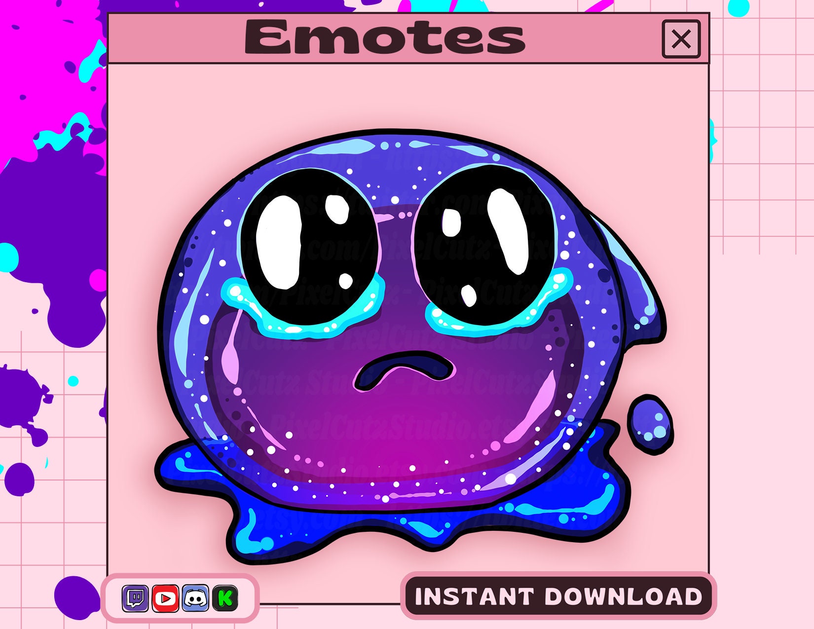 Cute Slime Emotes for Twitch, Kick, Youtube, and Discord - Etsy
