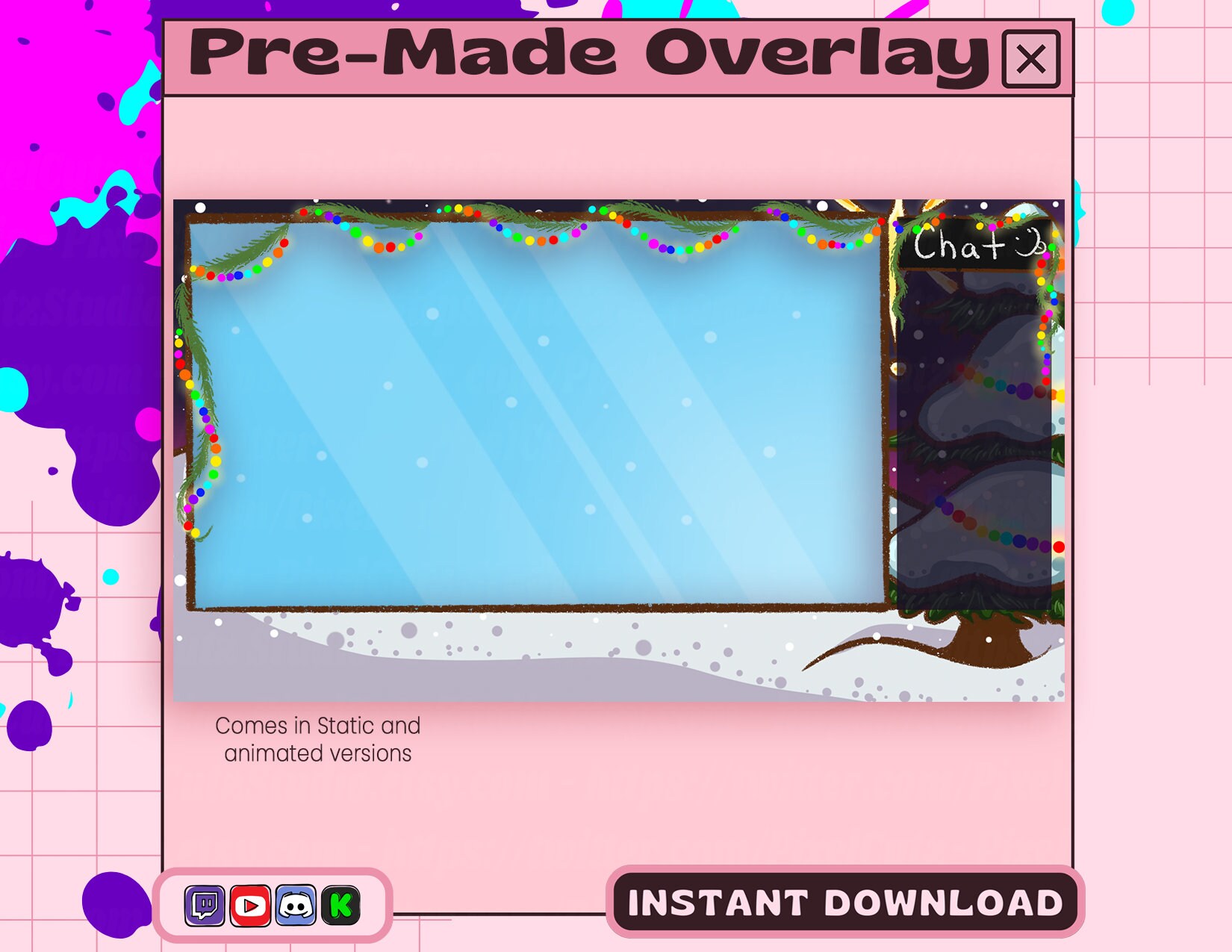 Winter Wonderland Streamer Overlay Package: Animated Winter - Etsy
