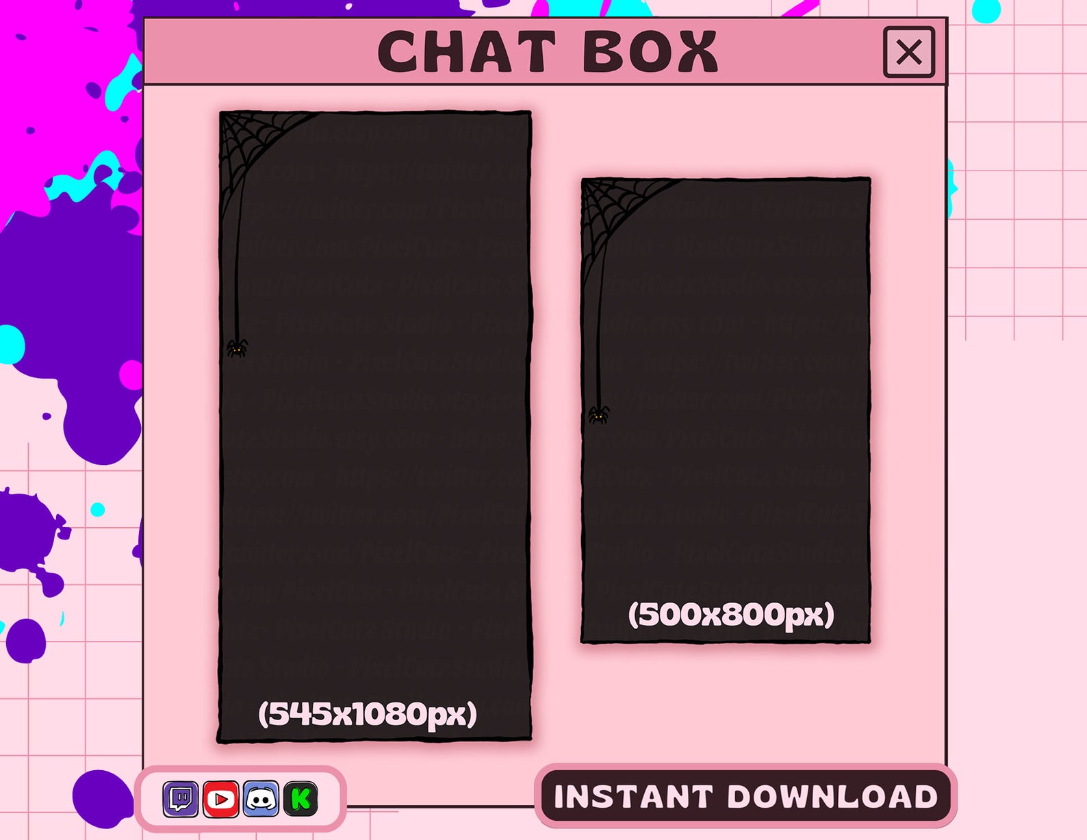 Halloween Chat Box's for Twitch, Kick, Youtube, and Discord - Etsy