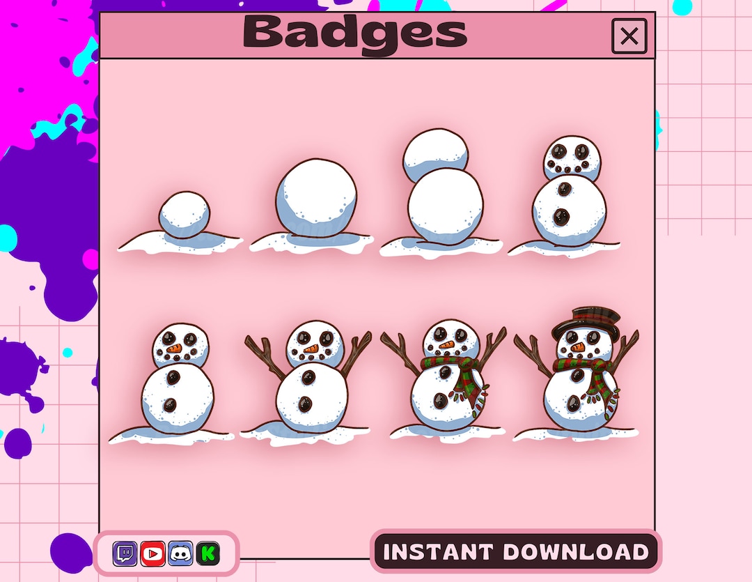 Snowman Evolution Twitch Badges: Watch the Snowball Badges Transform ...
