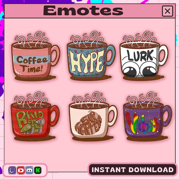 Coffee Emotes - Etsy