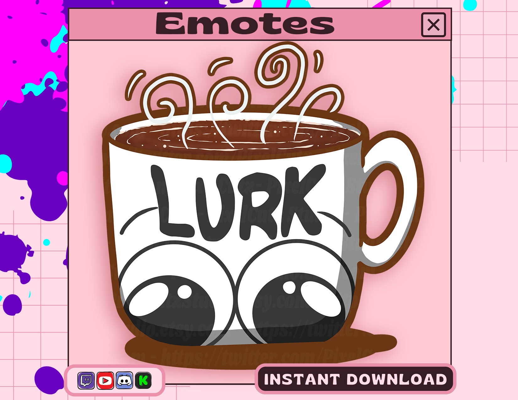 Cute and Cozy Coffee Time Emotes for Twitch, Discord, Kick, and Youtube ...