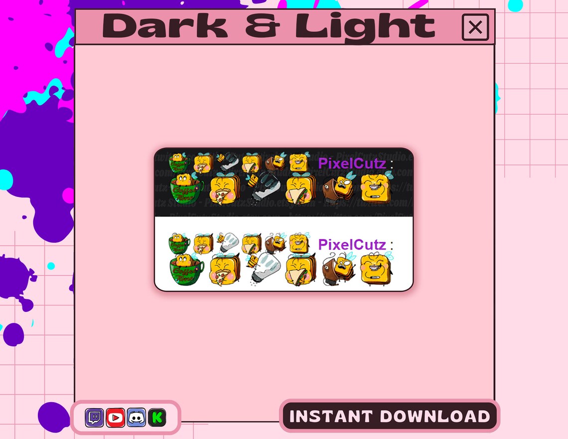 Cute Bee Twitch Emote Pack Get the Buzz Going on Your Twitch, Youtube ...