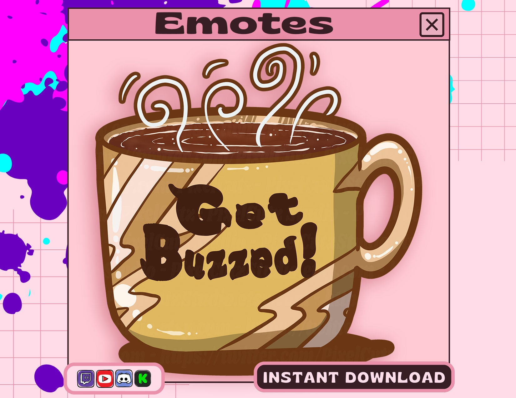 Cute and Cozy Coffee Time Emotes for Twitch, Discord, Kick, and Youtube ...