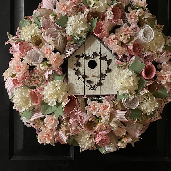 Birdhouse Wreath - Etsy