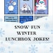 Snow Fun Winter Lunchbox Jokes | Print at Home | Downloadable - Etsy