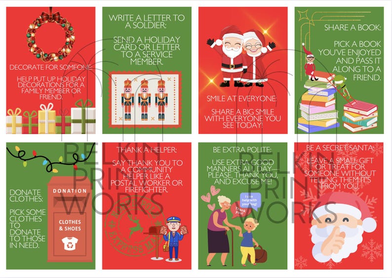 Countdown to Christmas With 24 Acts of Kindness for Kids! | PDF ...