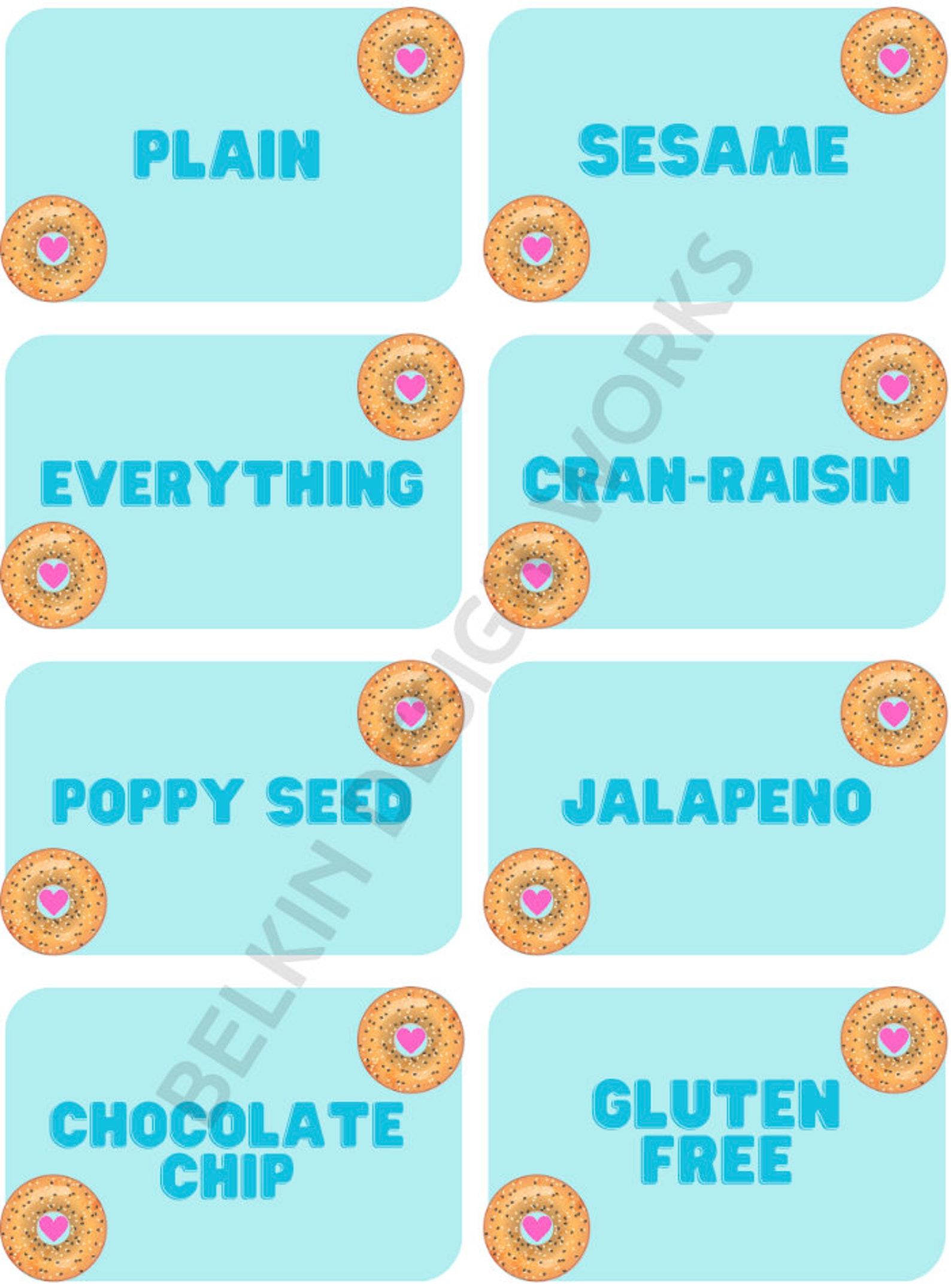 Bagel Bar Printable Flyer Kit | Teacher Appreciation | Staff ...