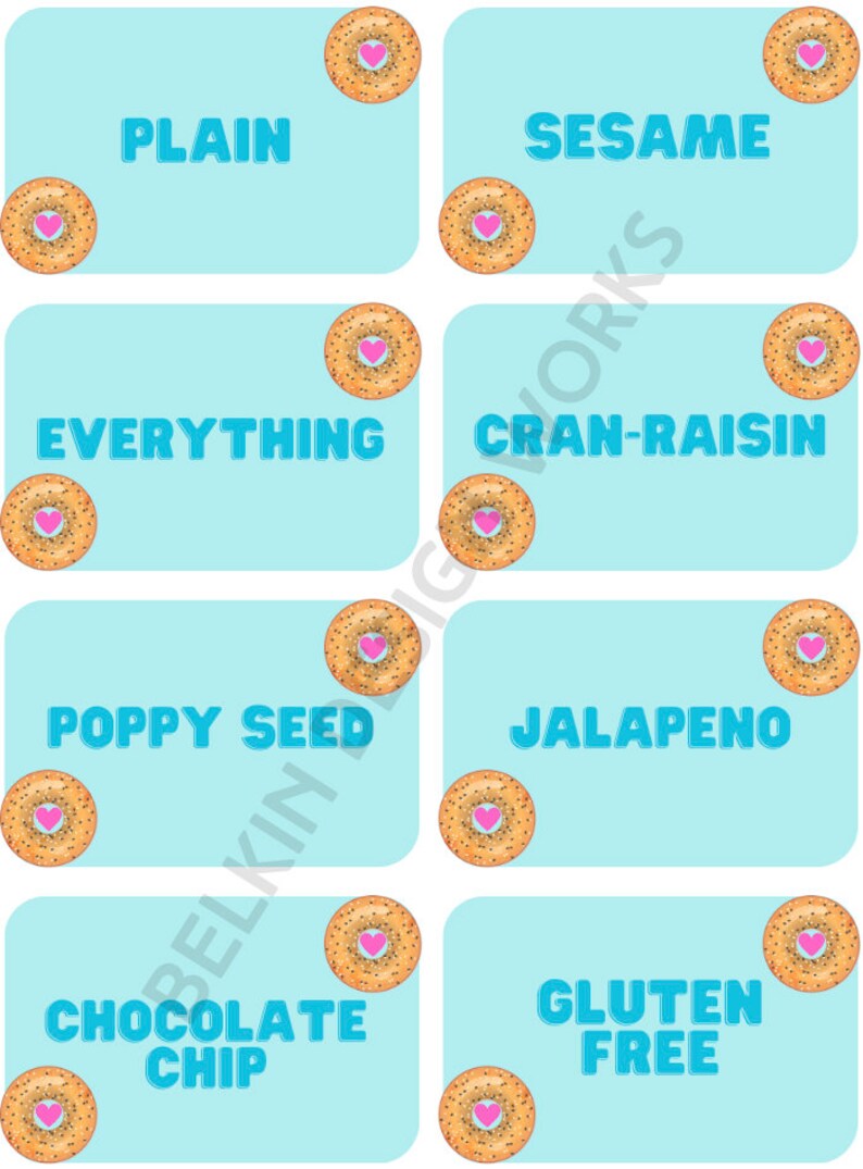 Bagel Bar Printable Flyer Kit | Teacher Appreciation | Staff ...