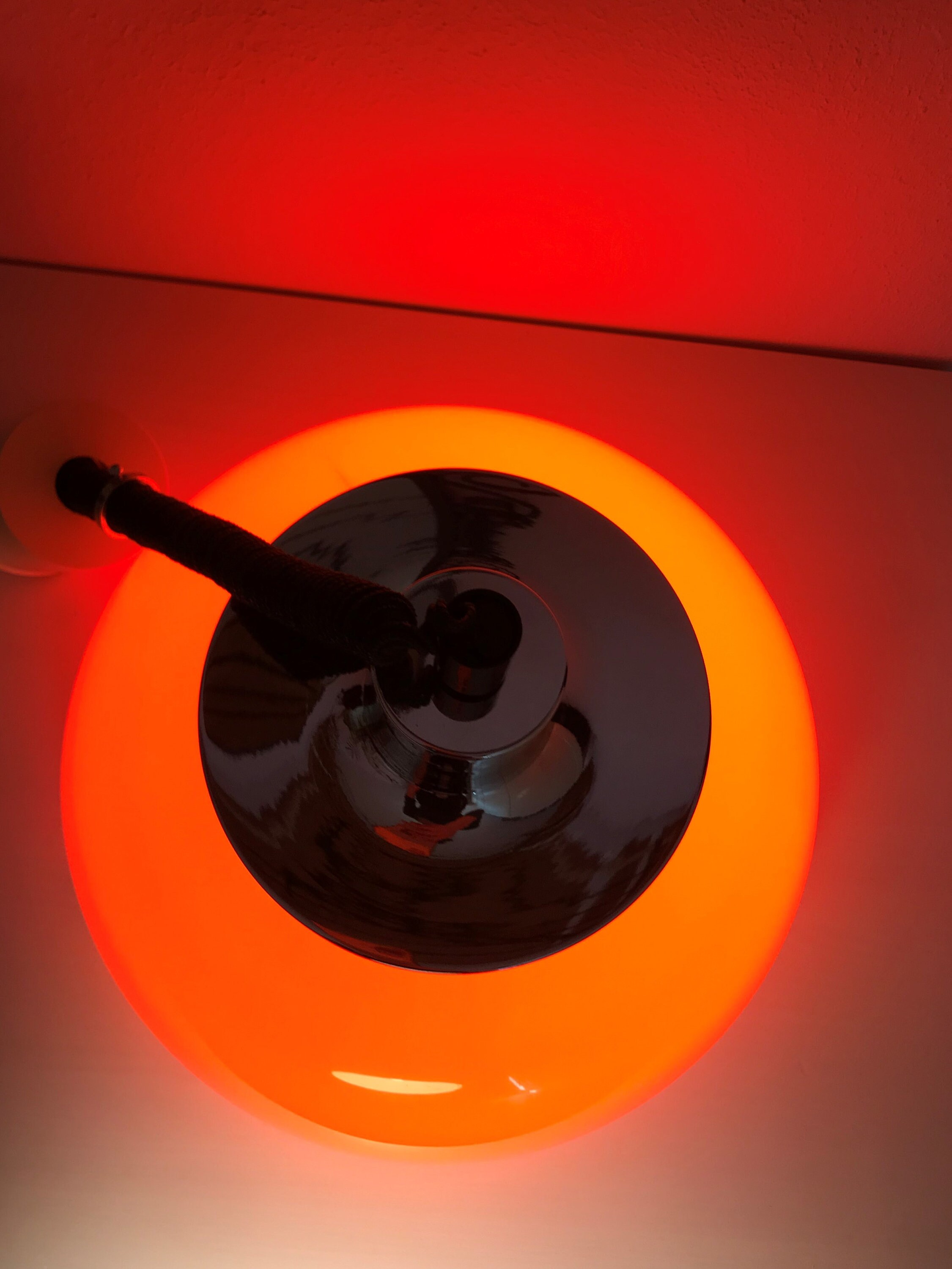 Vintage Meblo Pendant Lamp/guzzini Orange Model Faro/mid Century Modern ...