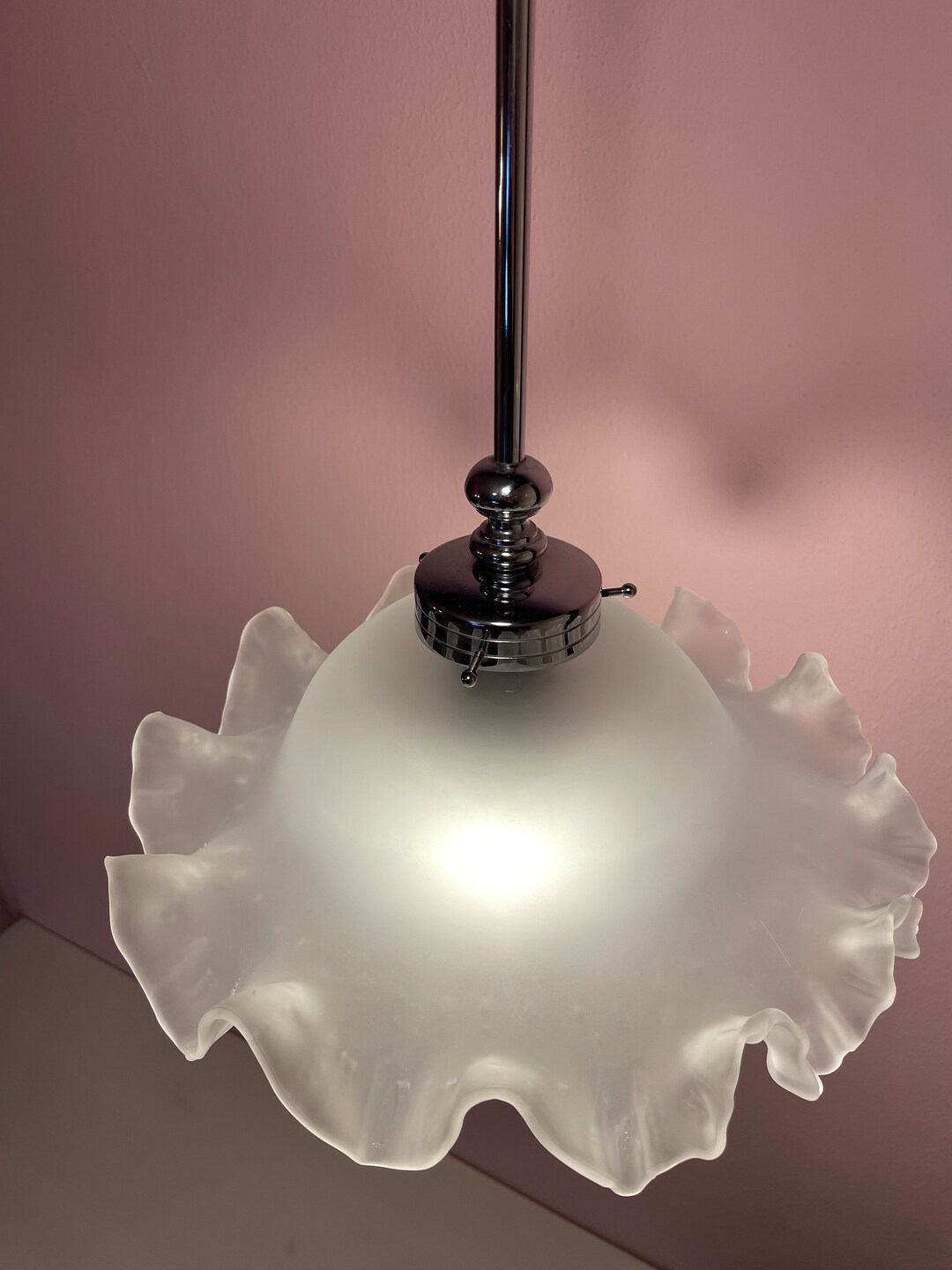 Vintage Murano Pendant Light / Retro Glass Chandelier / Mid Century ...