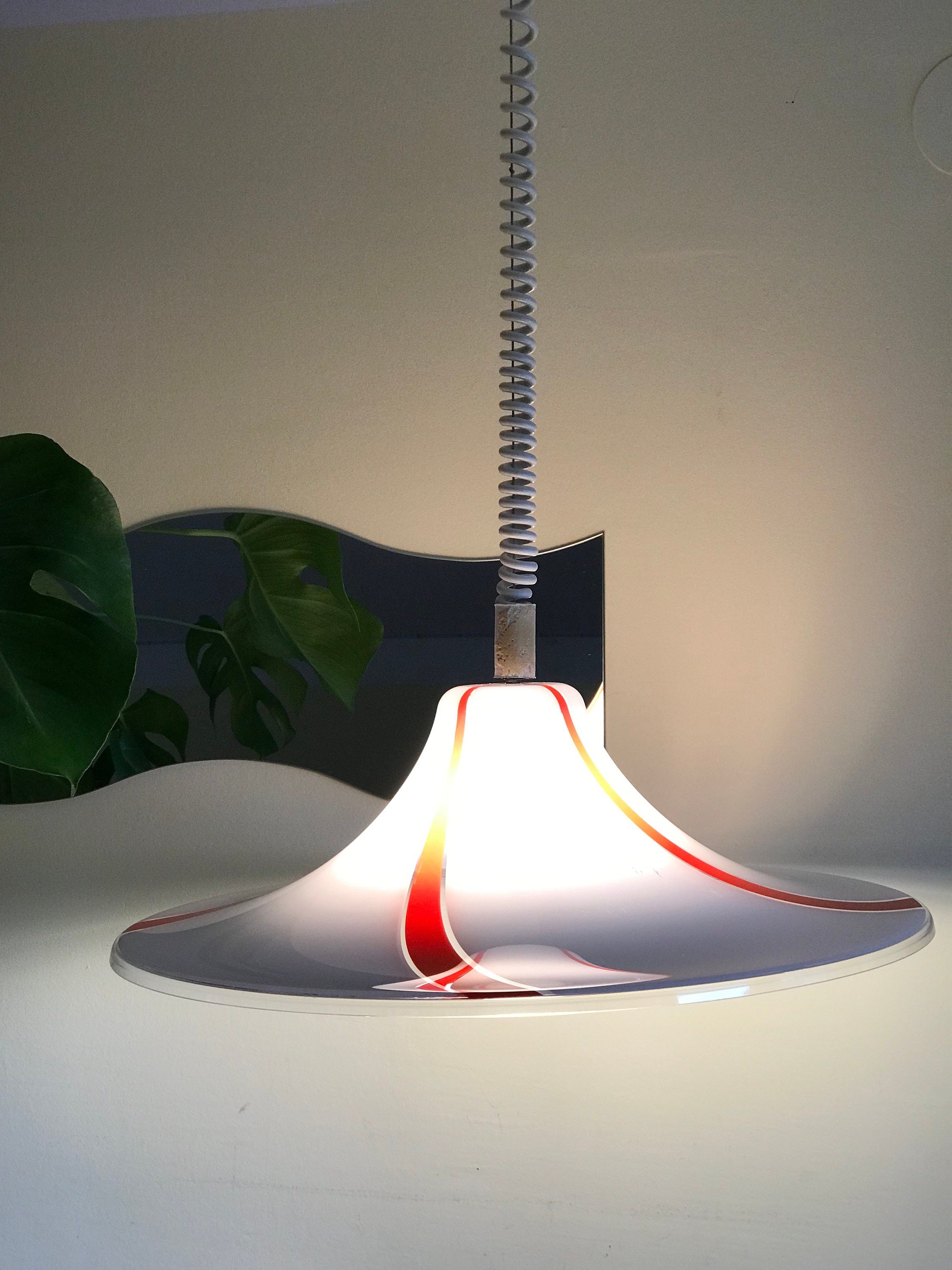 Meblo Guzzini Trumpet Light, Ajustable Space Age Pendant Light, Mid ...