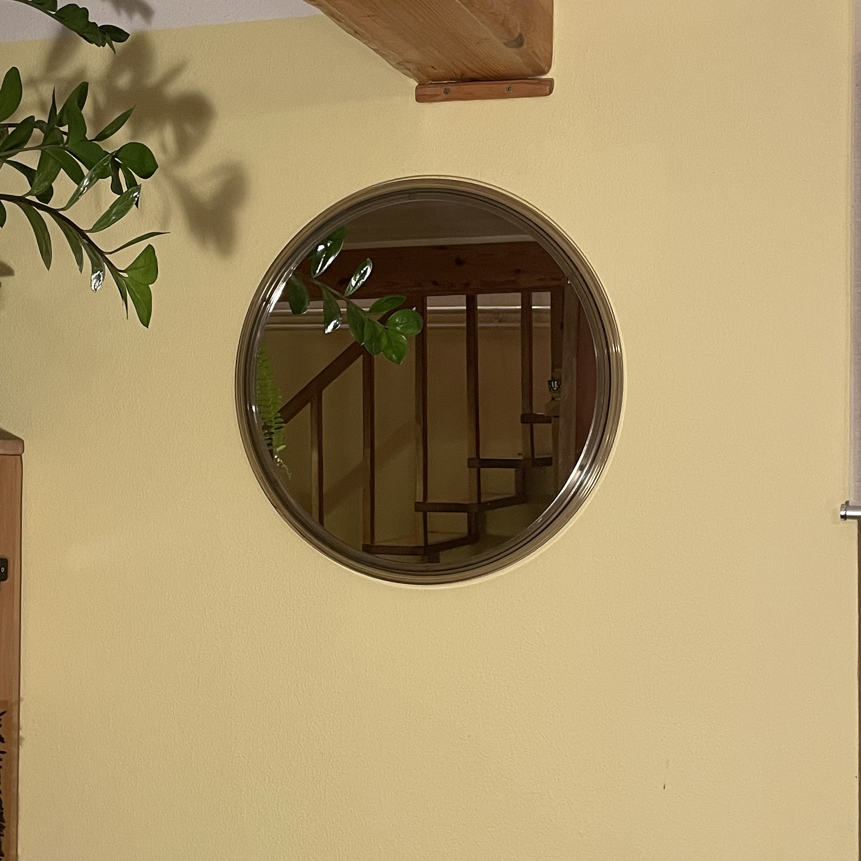 80s Mirror / Circle Mirror/round Wall Mirror / Transparent Plastic ...