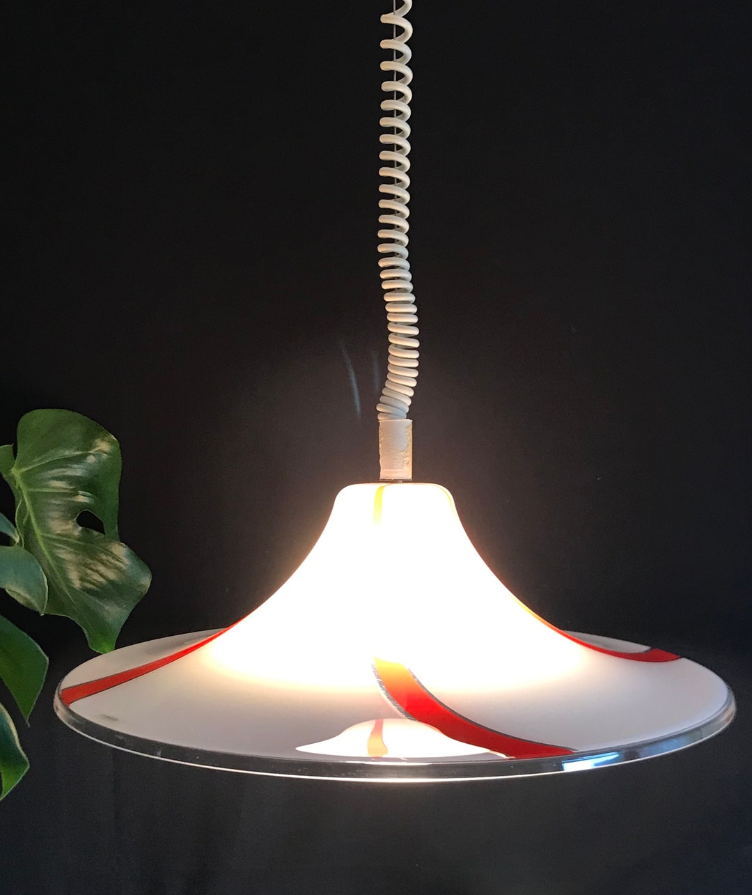 Meblo Guzzini Trumpet Light, Ajustable Space Age Pendant Light, Mid ...