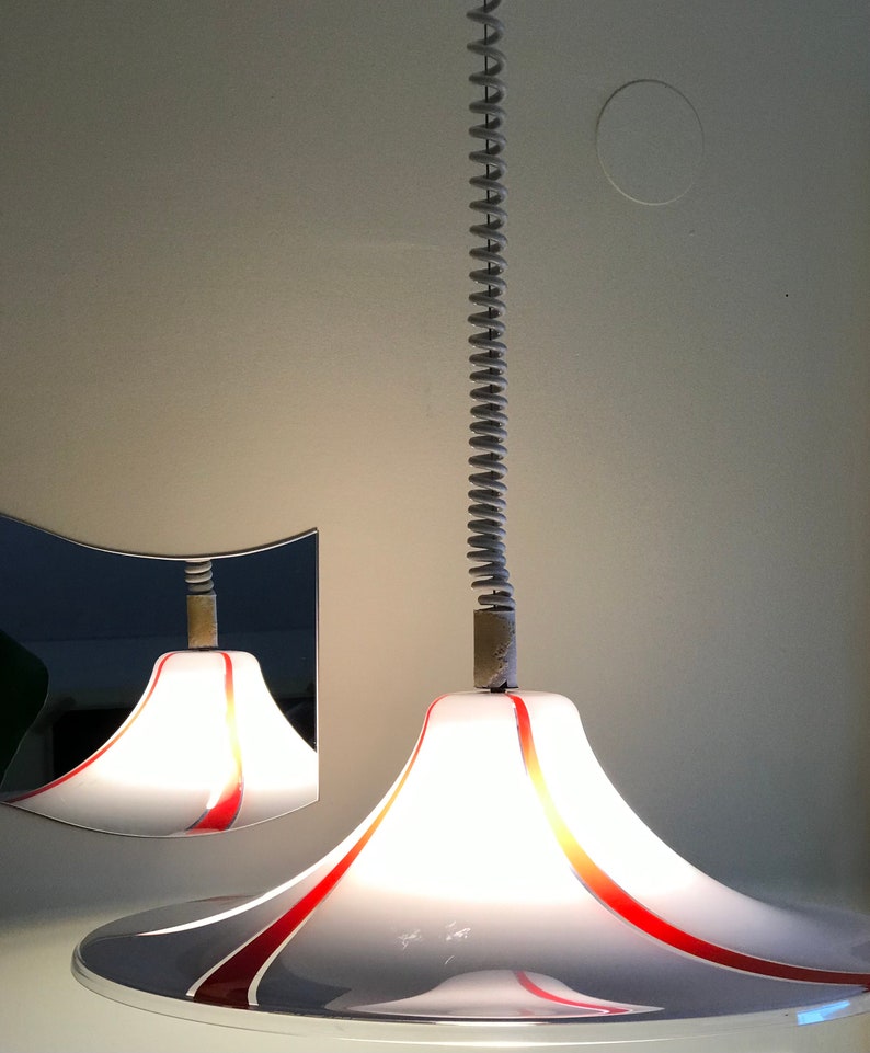 Meblo Guzzini Trumpet Light, Ajustable Space Age Pendant Light, Mid ...