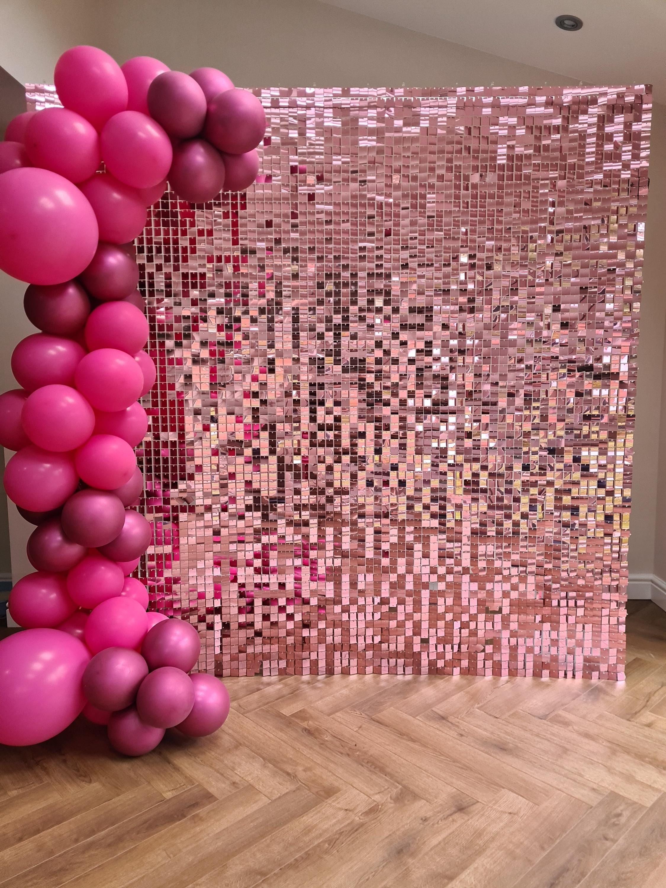 Pink Rose Gold Sequin Wall Shimmer Wall Glimmer Backdrop Glitter Back ...