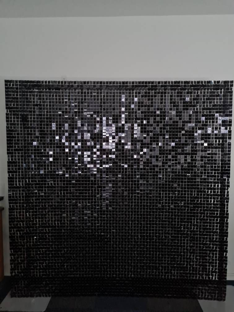 Black Sequin Wall Shimmer Wall Backdrop 6ft X 6ft and 7ft X 7ft and 8ft ...