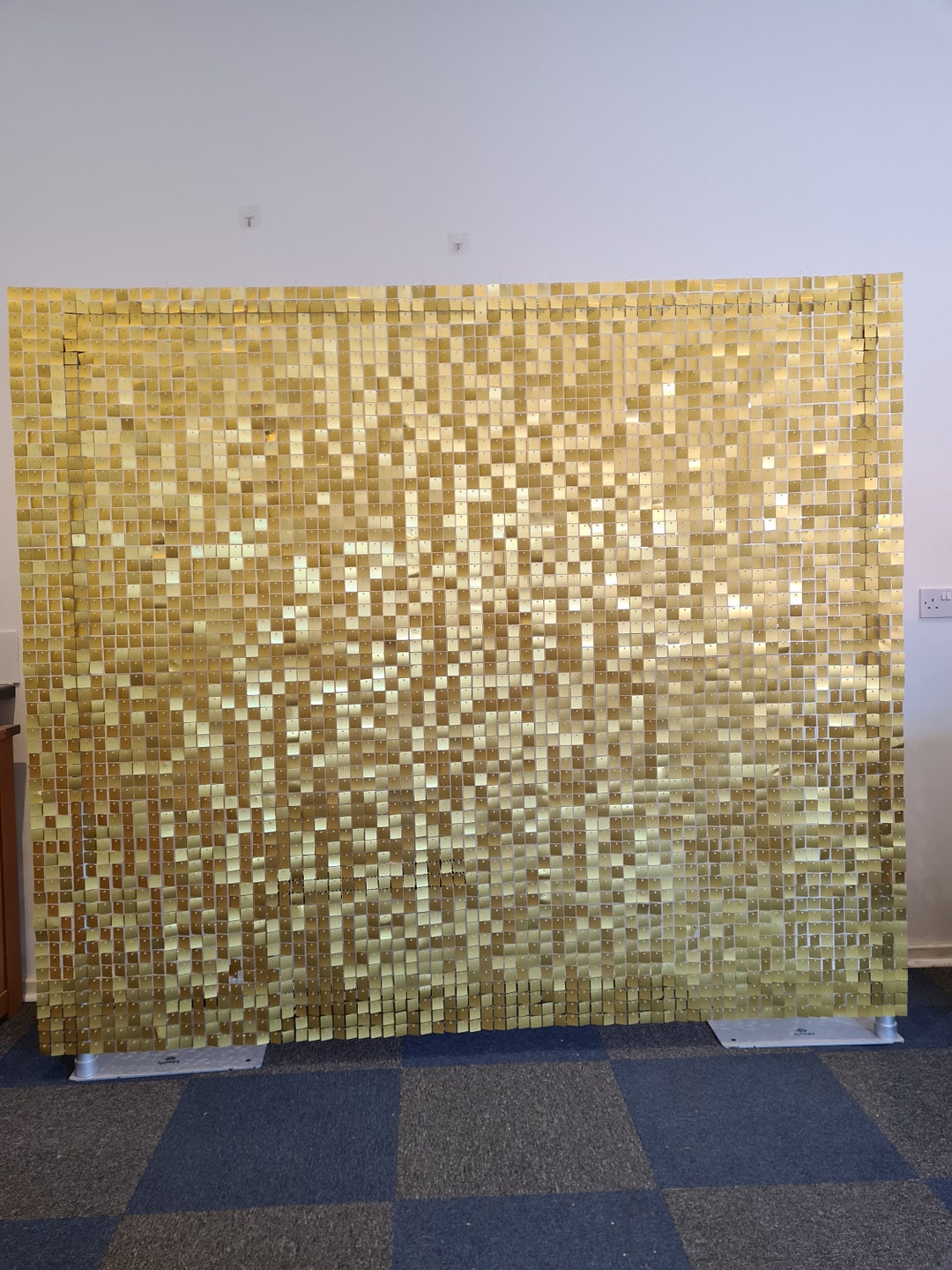 Matte Gold Sequin Wall Shimmer Wall 6ft X 6ft, 7ft X 7ft and 8ft X 8ft ...