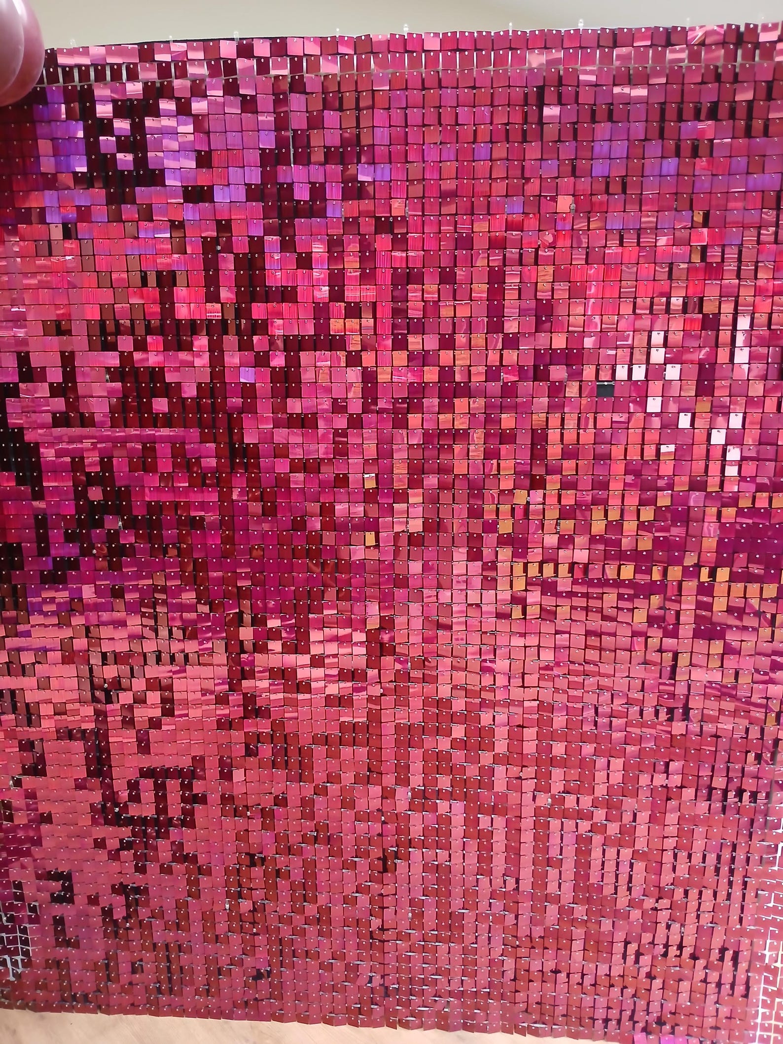 Red Iridescent Sequin Wall Shimmer Wall Glimmer Backdrop Glitter Back ...