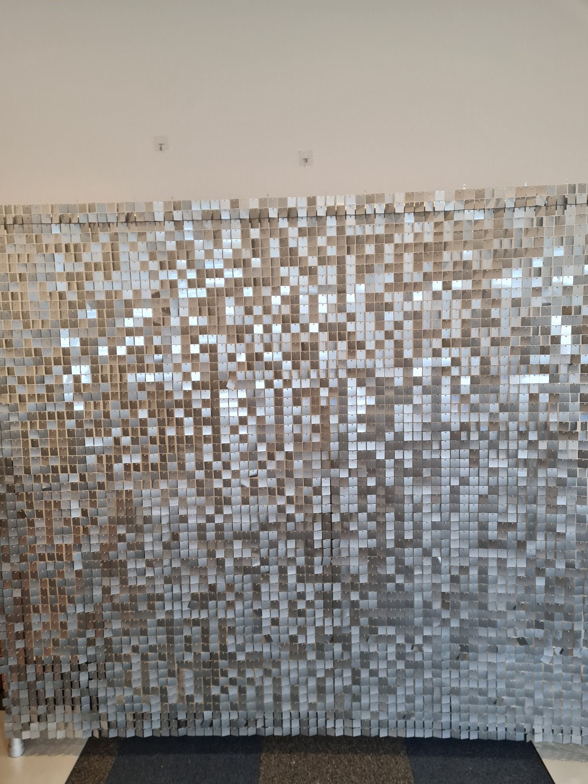 Ice Silver Sequin Wall Shimmer Wall 6ft X 6ft, 7ft X 7ft and 8ft X 8ft ...
